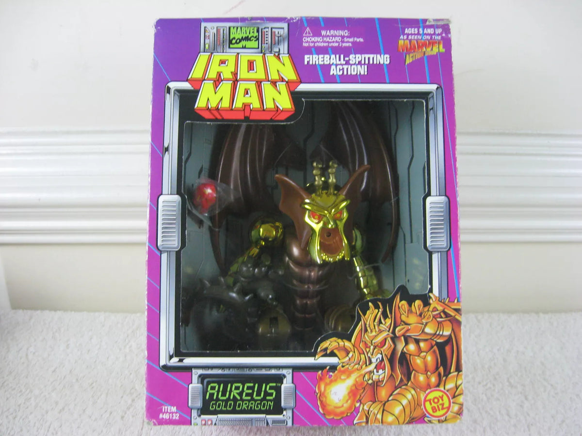 Figura de acción de Iron Man Aureus 1995 dragón dorado de Marvel Comic ...